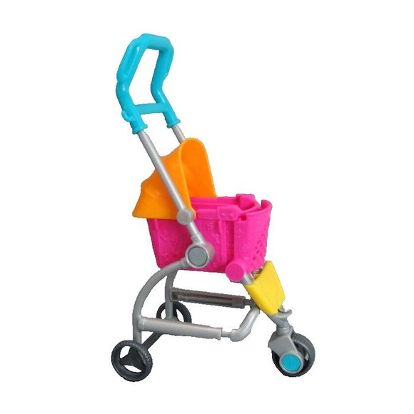 Barbie | Toys | Barbie Stroll N Play Pups Stroller Pink Orange Yellow ...
